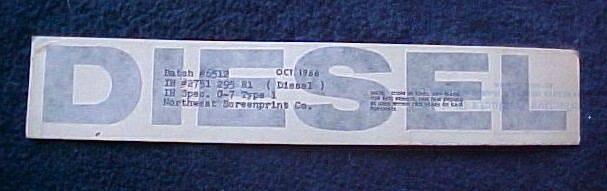 Farmall IH New Old Stock International Harvester NOS Industrial Decals